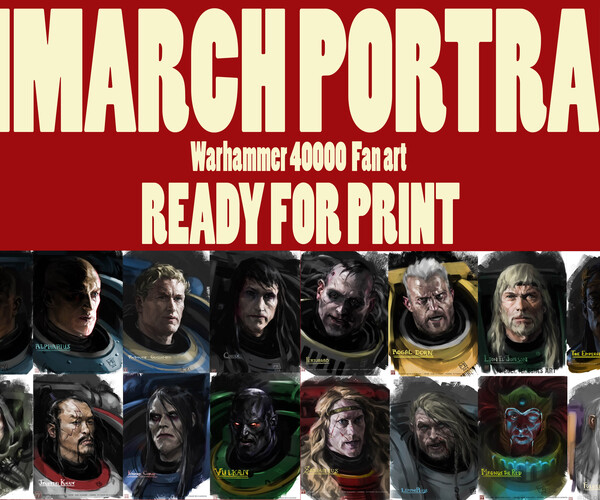 ArtStation - Primarch Portraits for Printing- Warhammer 40000 Fan art ...
