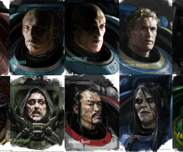 ArtStation - Primarch Portraits for Printing- Warhammer 40000 Fan art ...