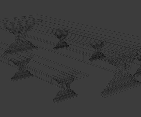 ArtStation - Medieval Table with Bench | Game Assets