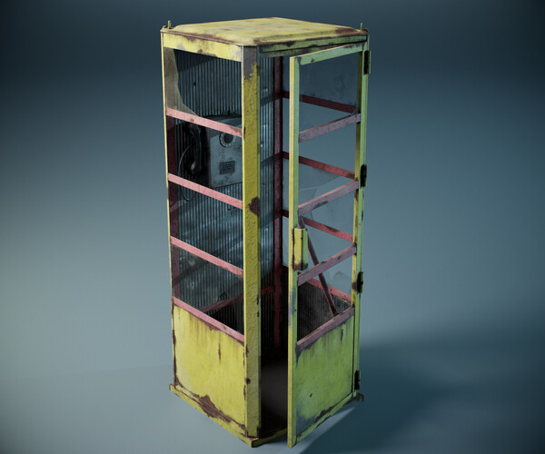 ArtStation - Phone booth PBR | Game Assets