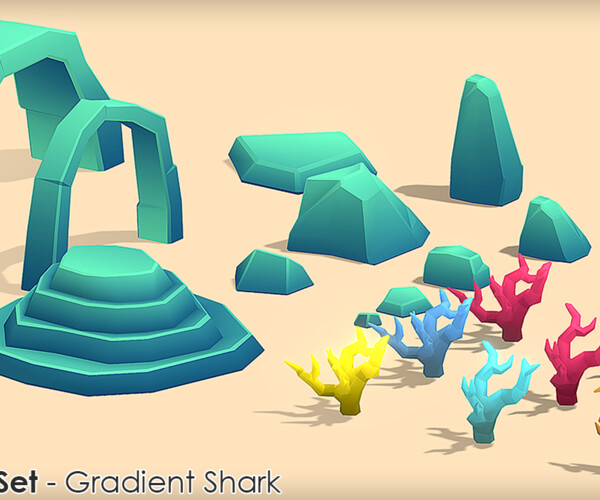 ArtStation - 3D Asset Set - Gradient Ocean | Game Assets