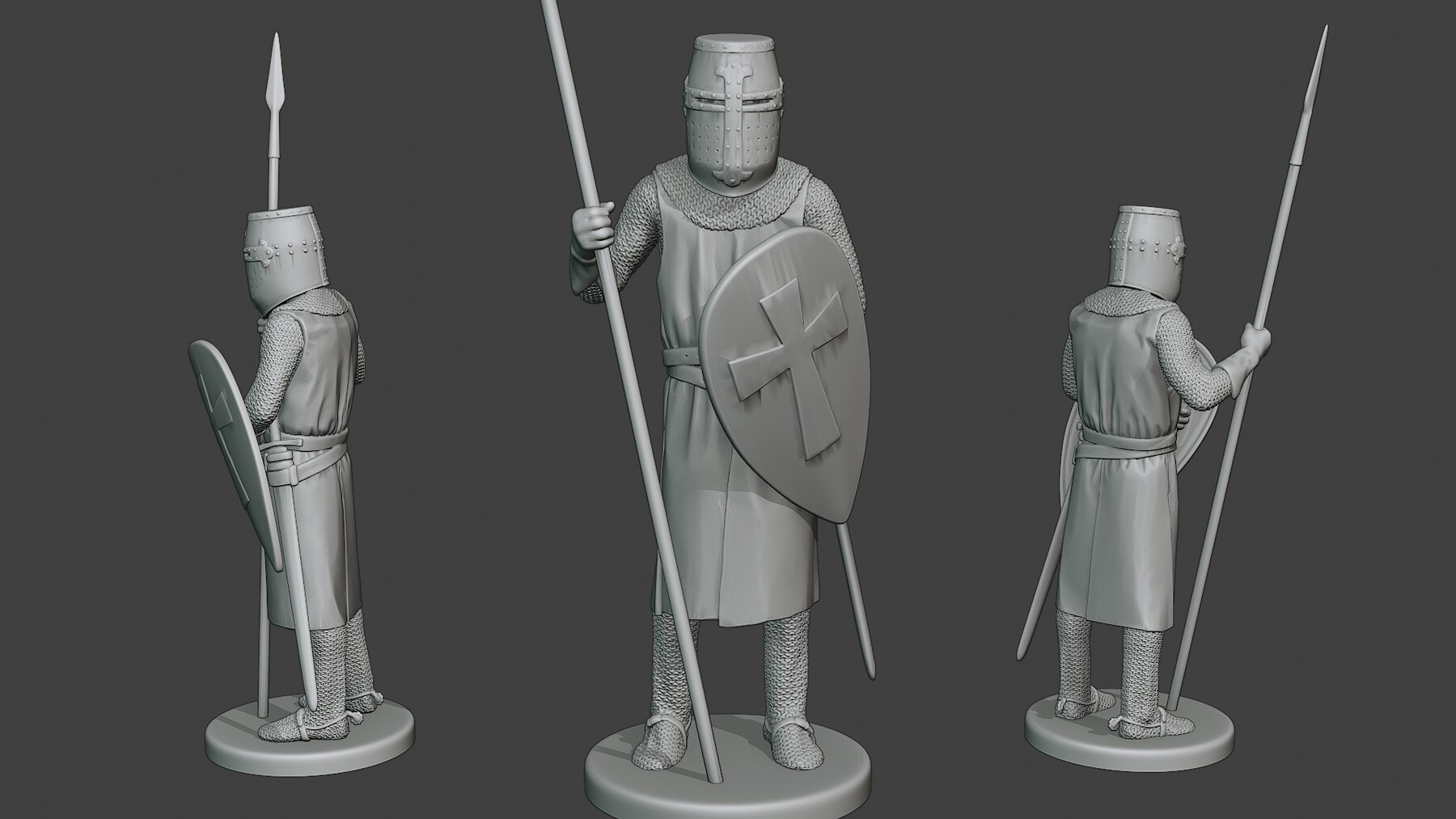 ArtStation - Knight Templar Stand Spear T1 | Resources