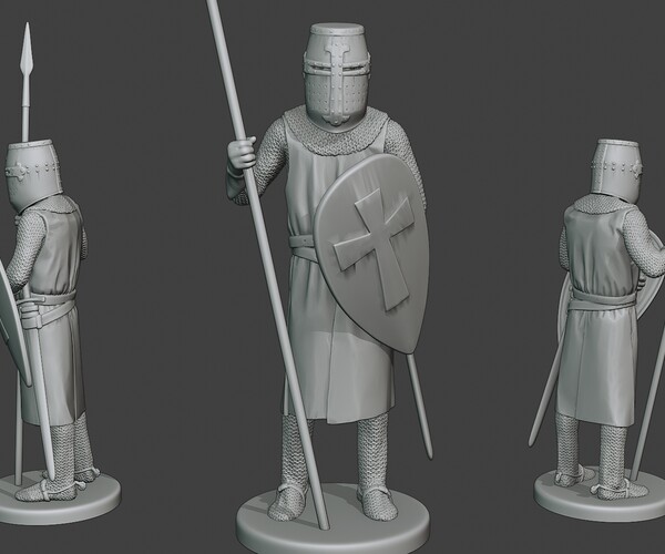 ArtStation - Knight Templar Stand Spear T1 | Resources