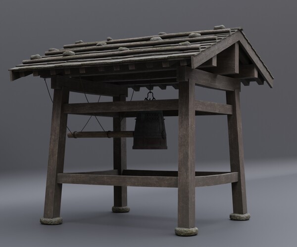 ArtStation - Japanese Bell Tower | Game Assets
