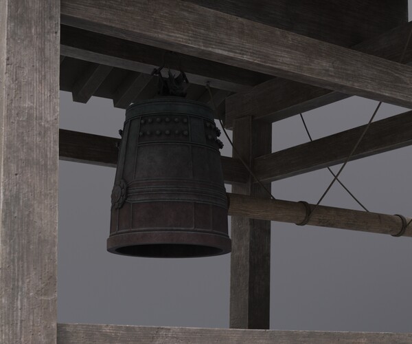 ArtStation - Japanese Bell Tower | Game Assets