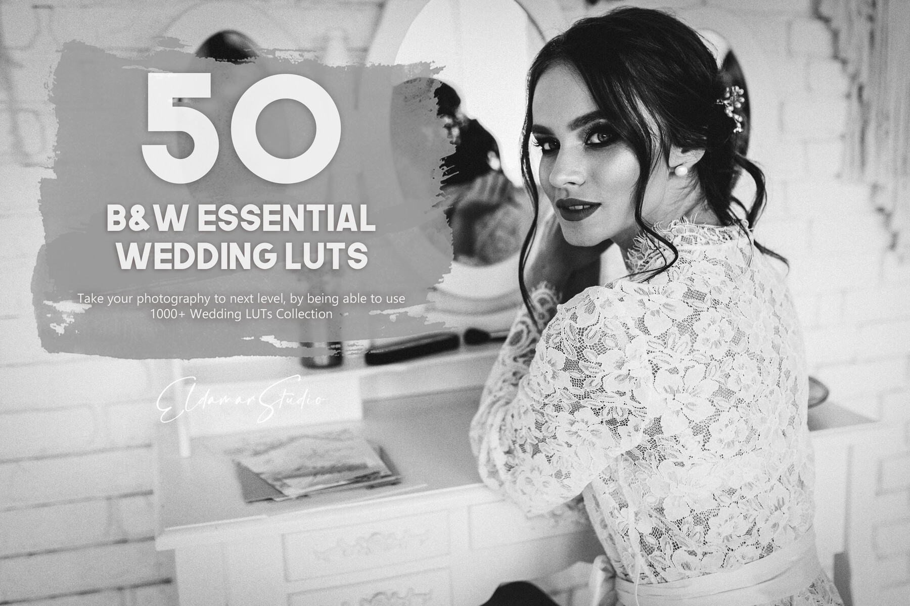 ArtStation - 50 Black and White Essential Wedding LUTs Pack | Resources