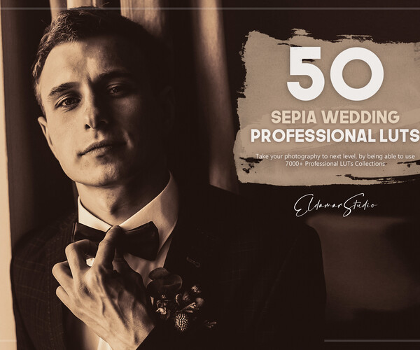 ArtStation - 50 Sepia Wedding LUTs Pack | Resources