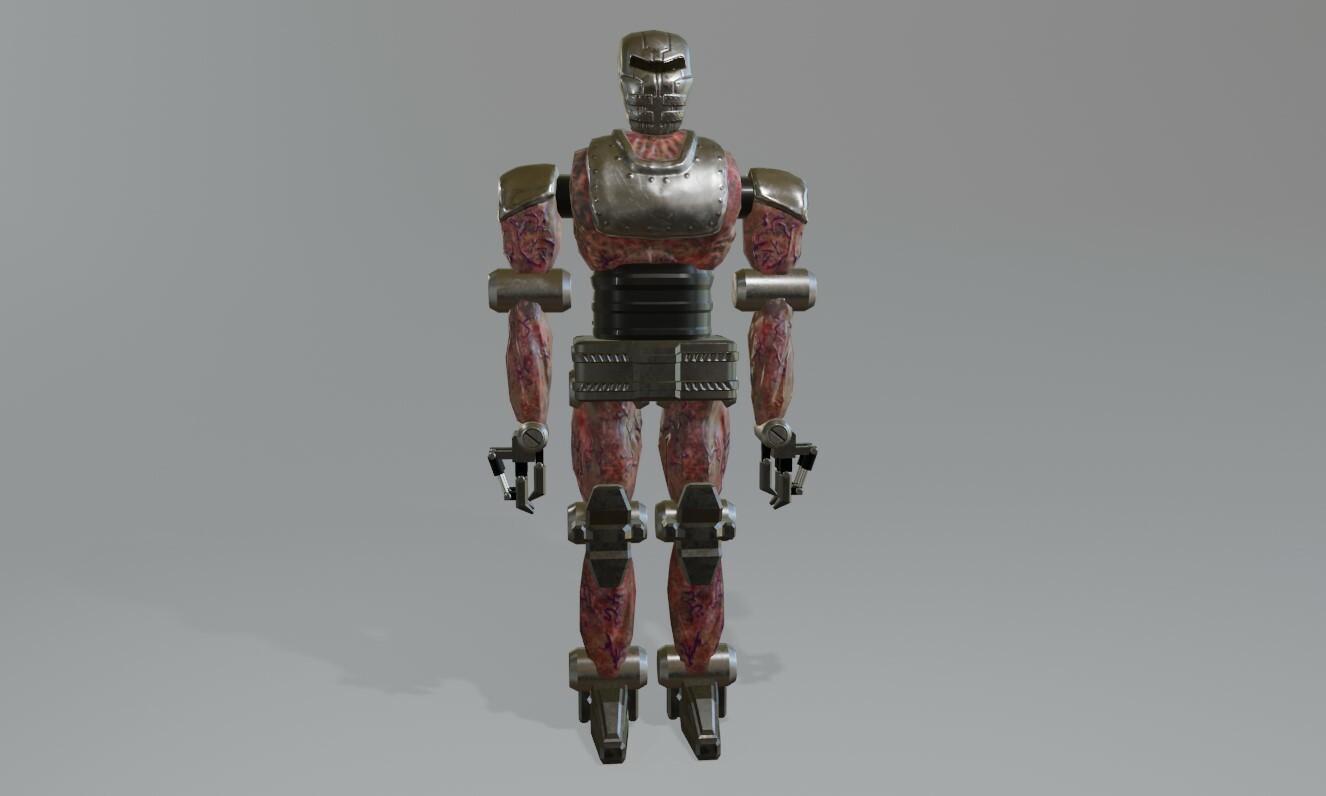 ArtStation - Cyborg Monster Robot Low-poly 3D model | Game Assets