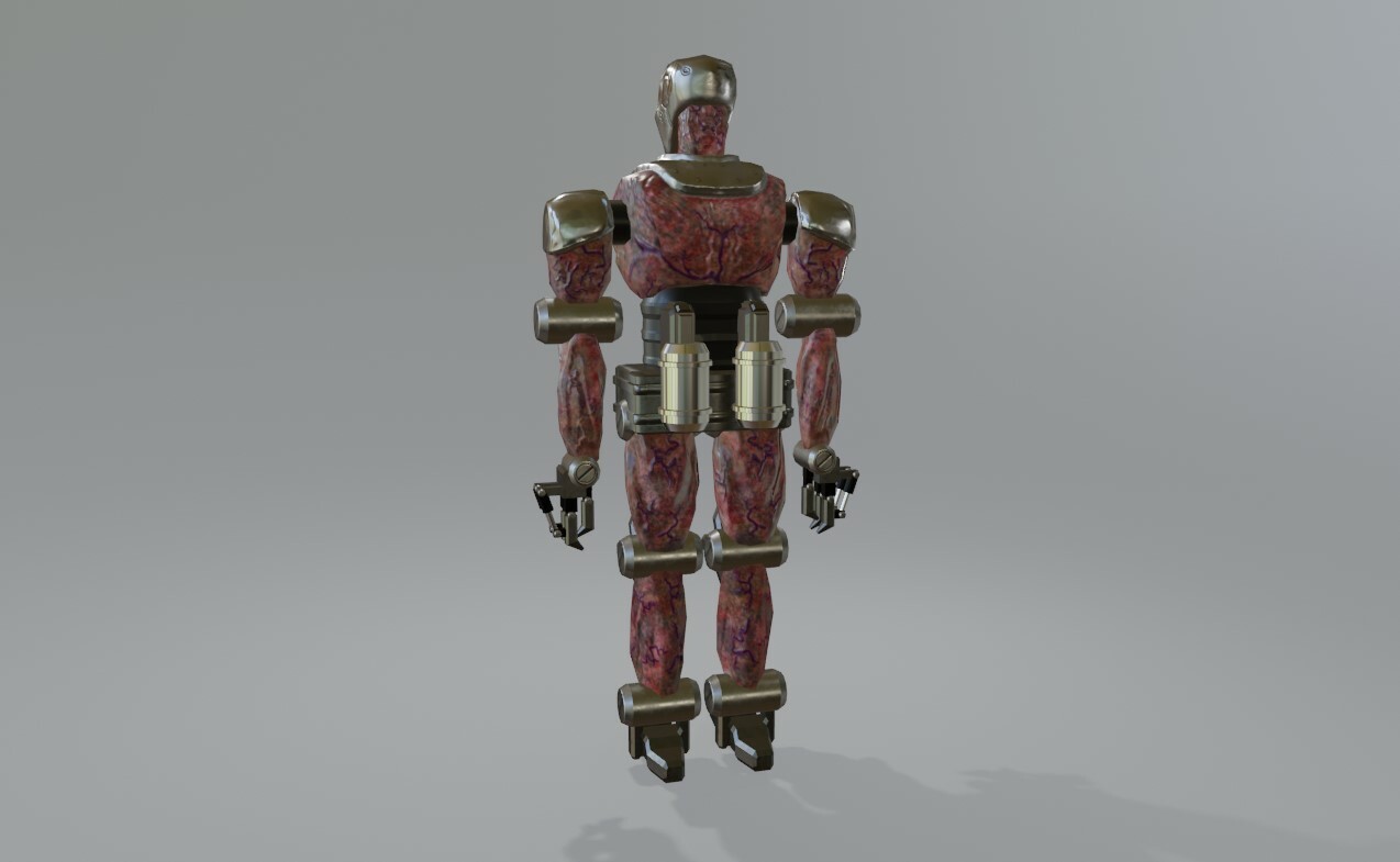 ArtStation - Cyborg Monster Robot Low-poly 3D model | Game Assets