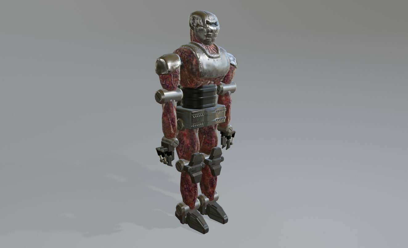 ArtStation - Cyborg Monster Robot Low-poly 3D model | Game Assets