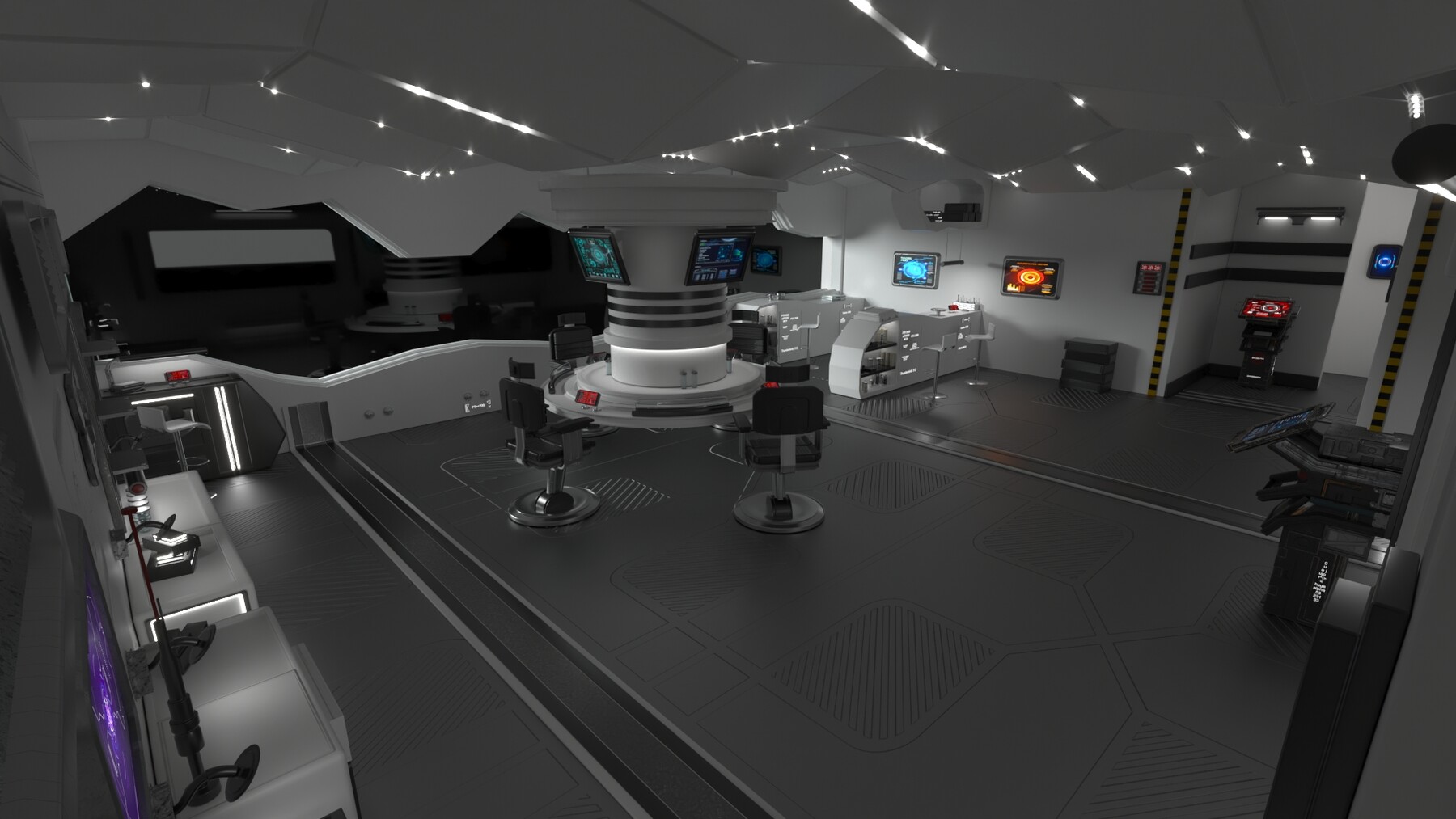 ArtStation - Sci Fi Interior Station - scifi station 3D model | Resources