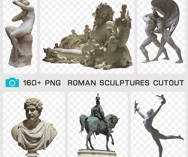 ArtStation - ROMAN SCLUPTURES CUTOUT- Photo reference pack - 160+ PNG ...