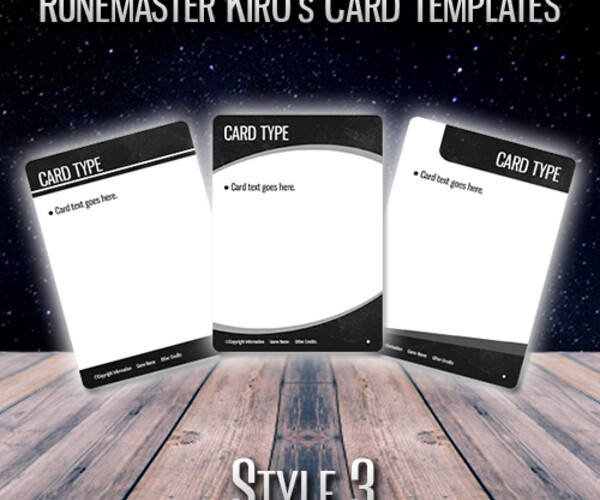 ArtStation - Runemaster Kiro's Card Templates - Style 3 | Game Assets