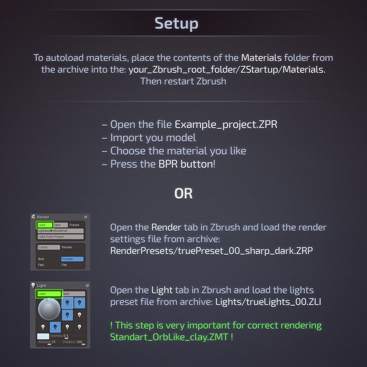 ArtStation - Rendering in ZBrush (matcaps and render preset) | Tutorials