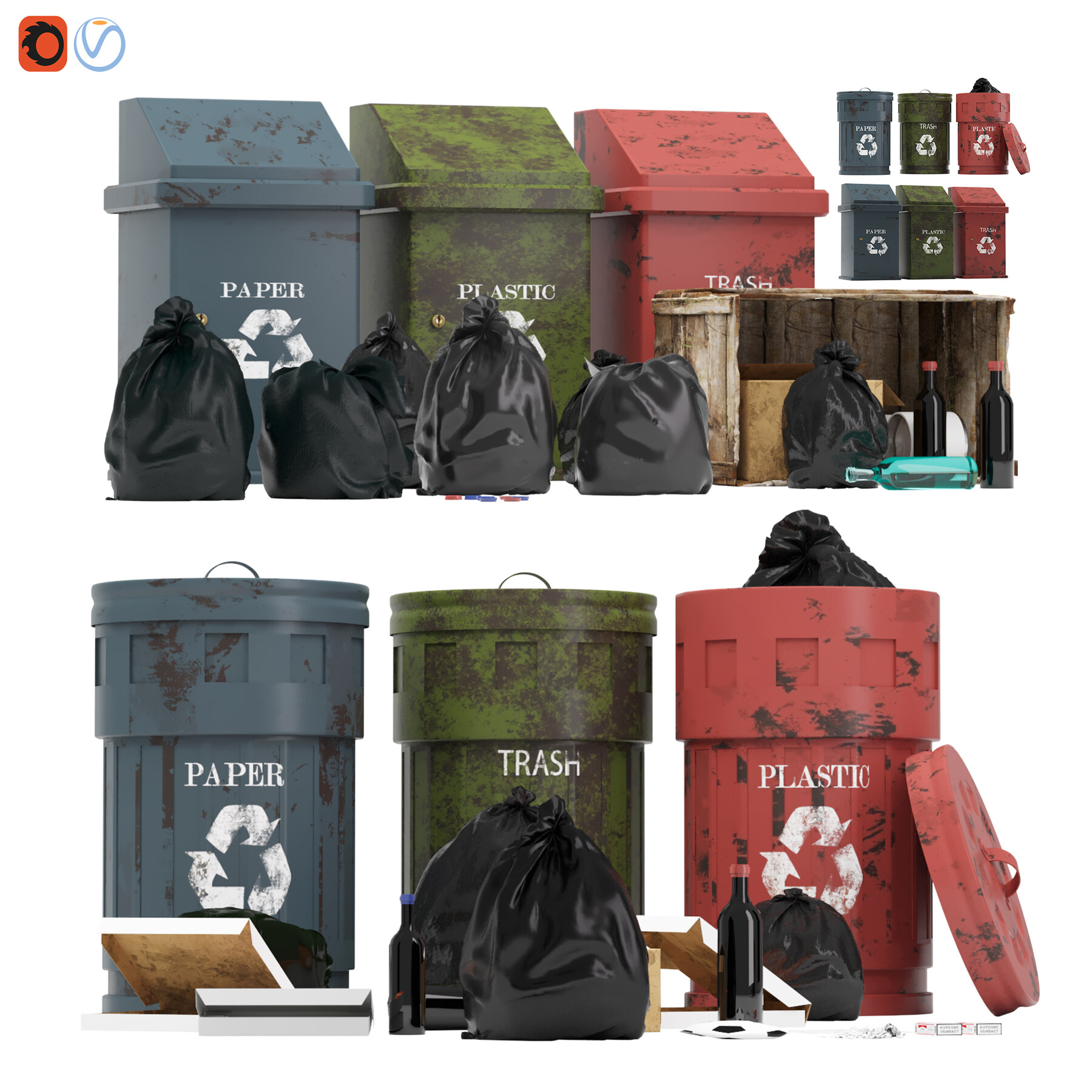ArtStation - Garbage set | Game Assets