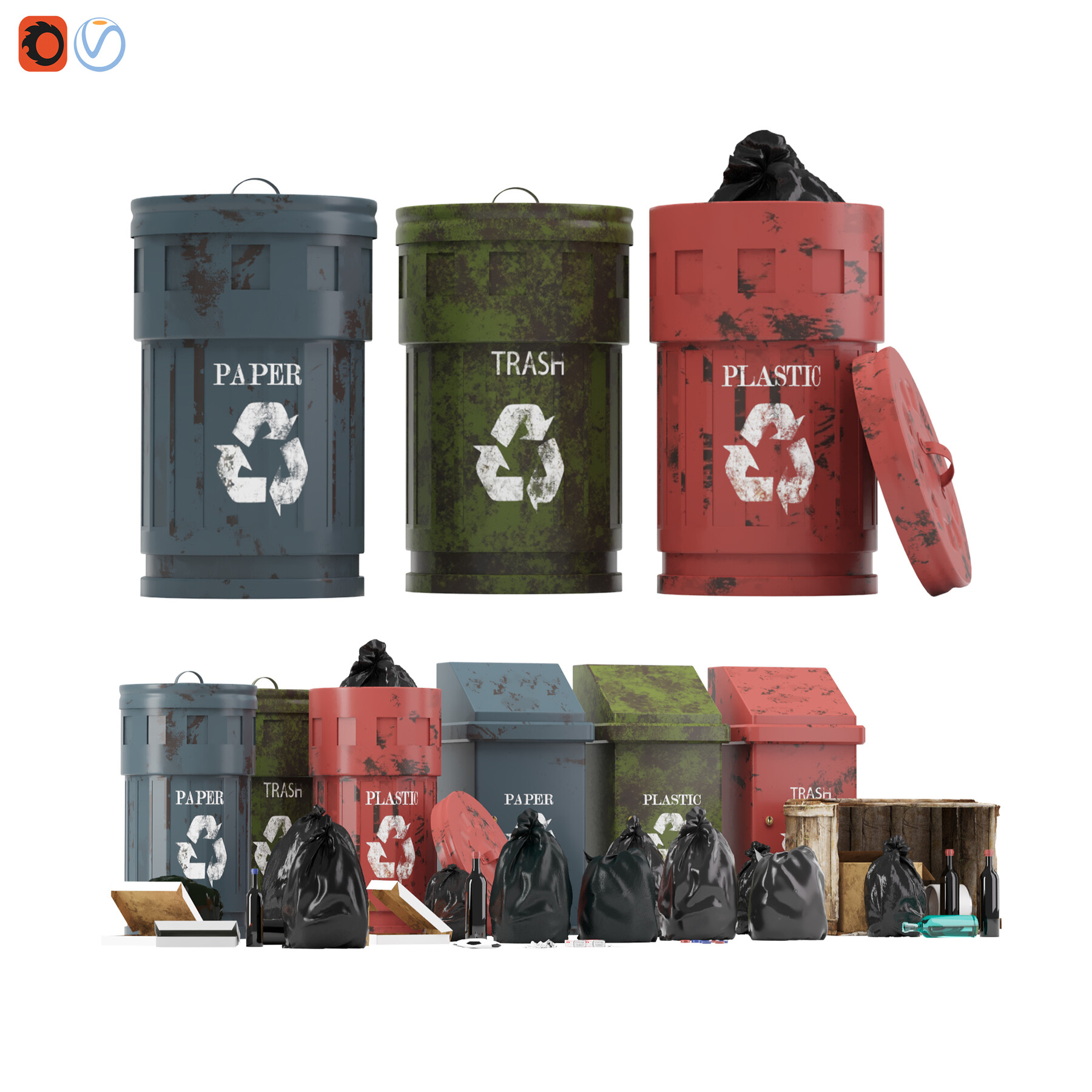 ArtStation - Garbage set | Game Assets