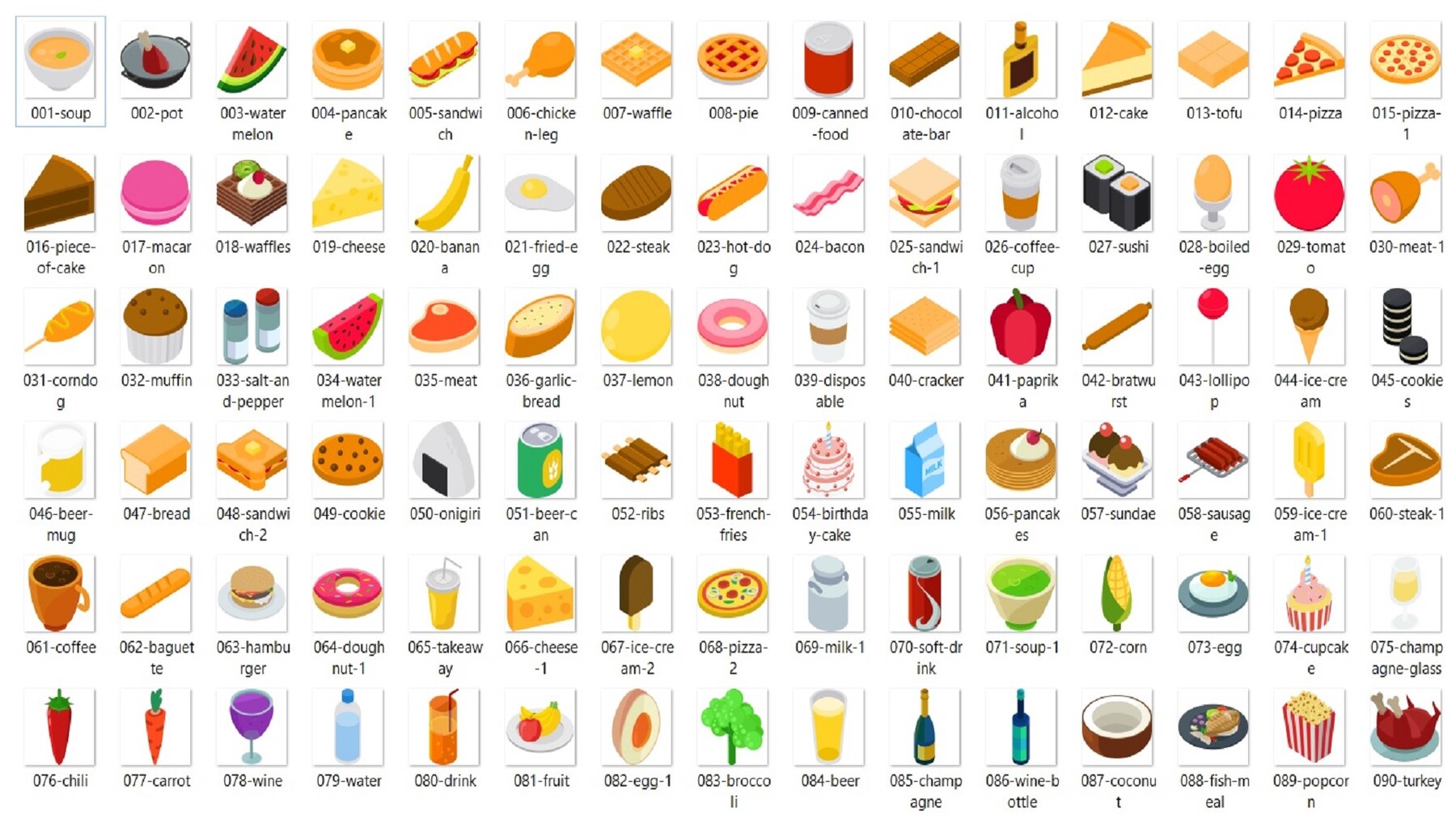 ArtStation - Isometric Food Pack | Game Assets