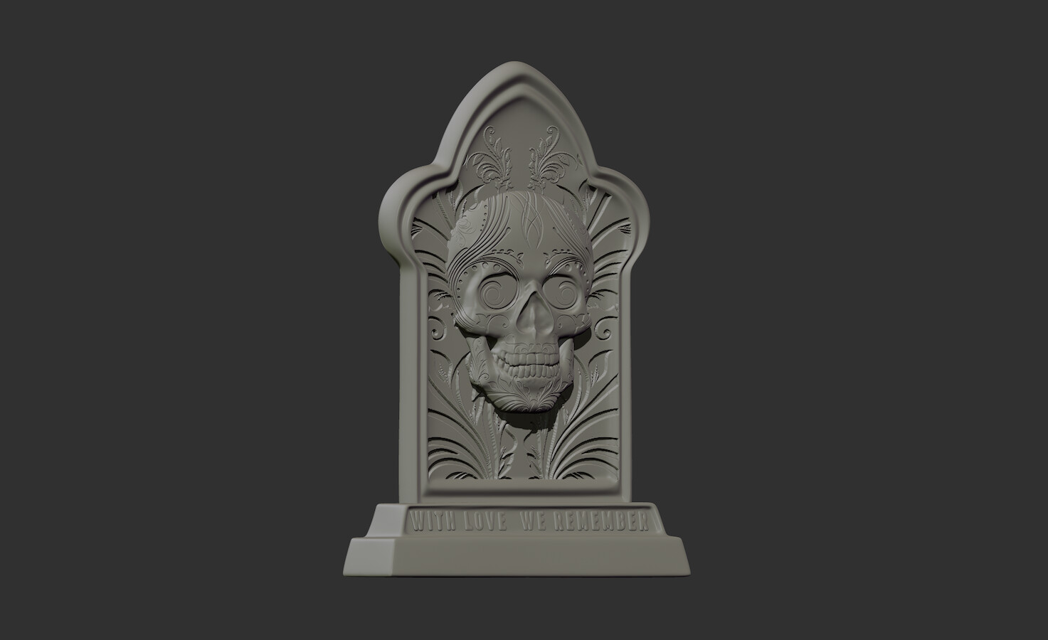 ArtStation - Skull Tombstone 1 | Resources