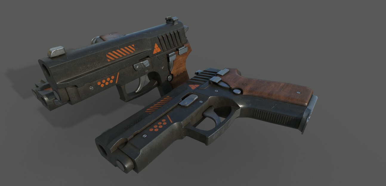 ArtStation - Handgun | Game Assets