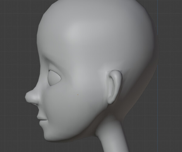 ArtStation - Stylized Cartoon Character Face Head Base Mesh | Game Assets