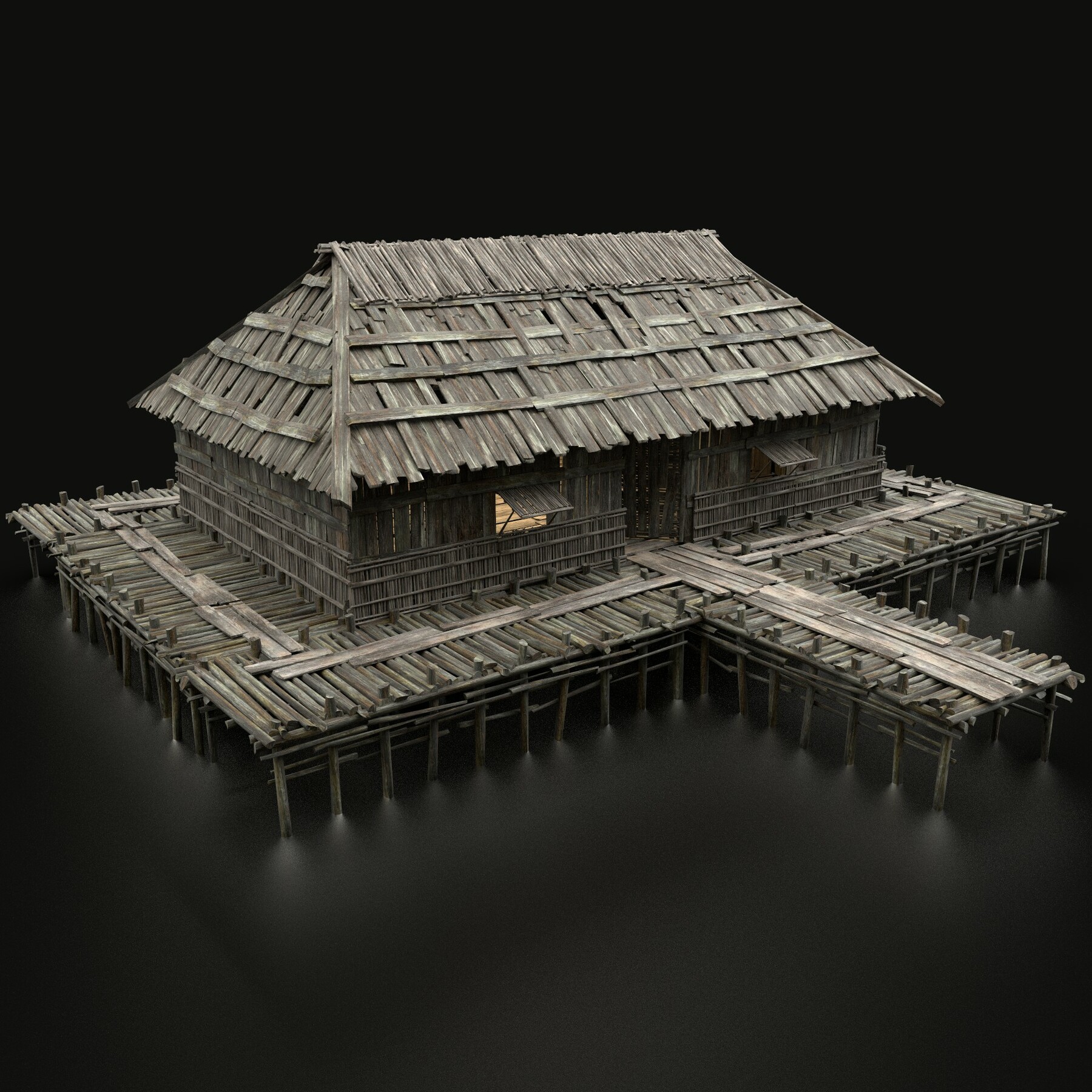 ArtStation - AAA SWAMP WETLAND FANTASY MEDIEVAL WOODEN VIKING HOUSE HUT ...