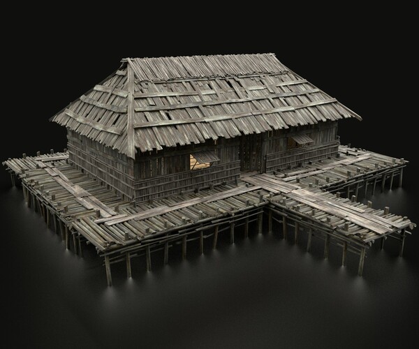 ArtStation - AAA SWAMP WETLAND FANTASY MEDIEVAL WOODEN VIKING HOUSE HUT ...