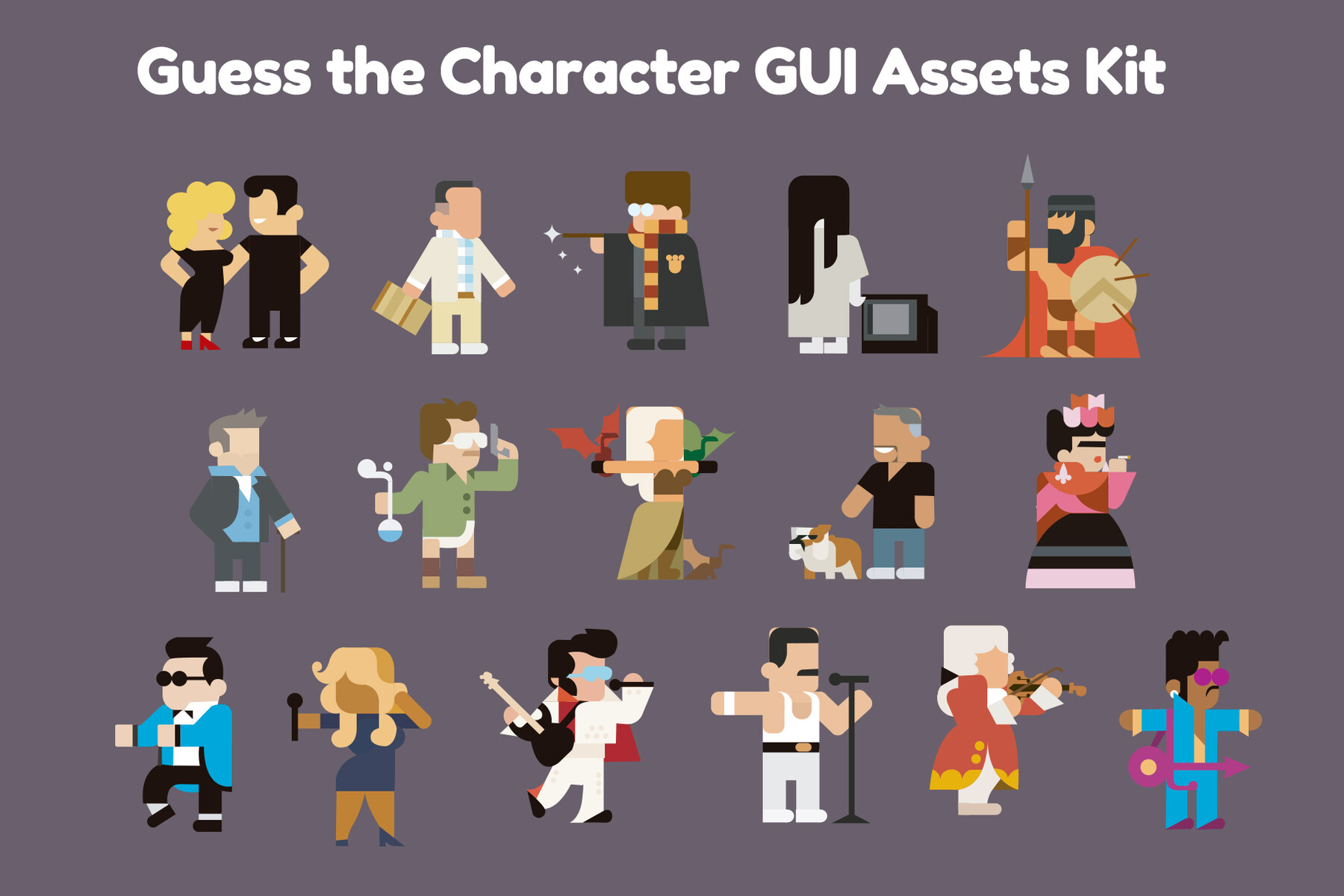 ArtStation - Guess the Character Game Gui Assets | Game Assets