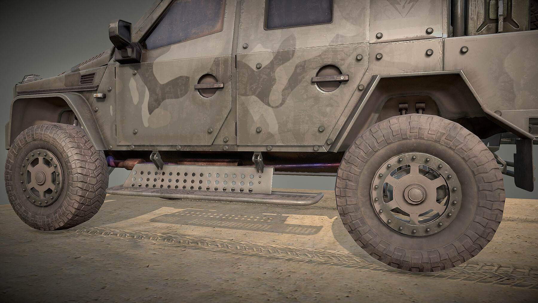 ArtStation - Low poly High detailed military armored 4x4 Sub Low-poly ...