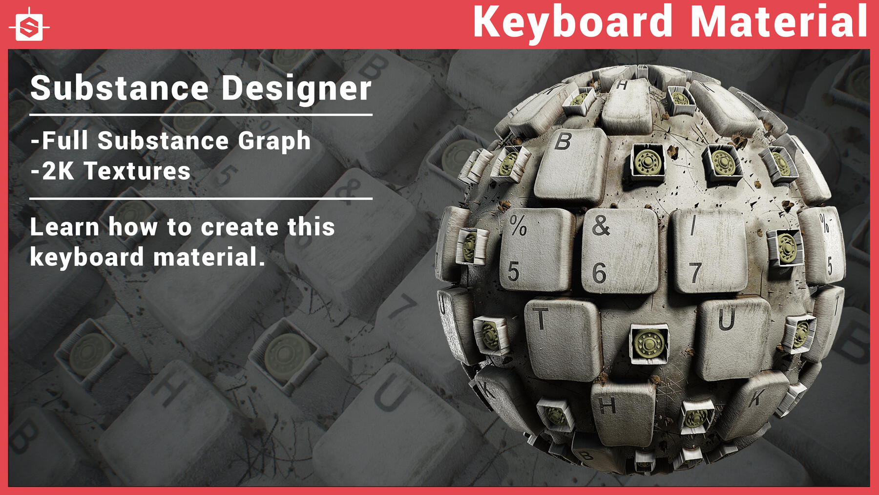 Angel Fernandes - Keyboard Material in Substance Designer