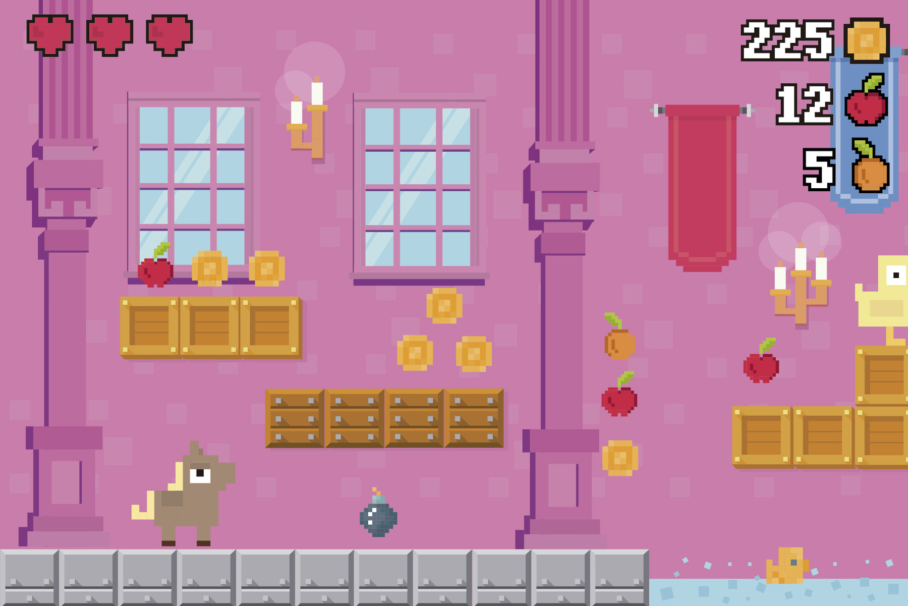 ArtStation - Pixel Animals Platformer Game UI | Game Assets