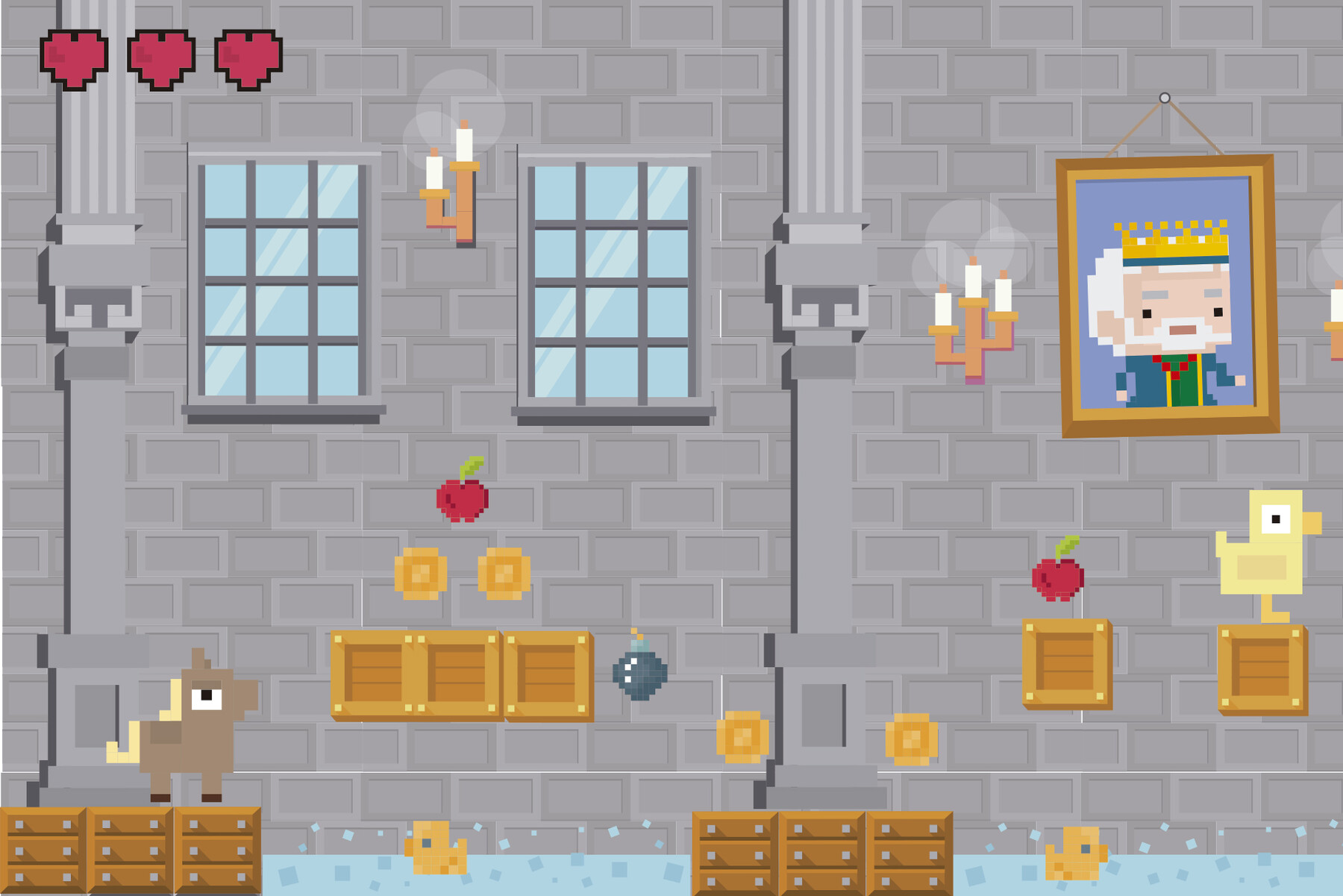 ArtStation - Pixel Animals Platformer Game UI | Game Assets