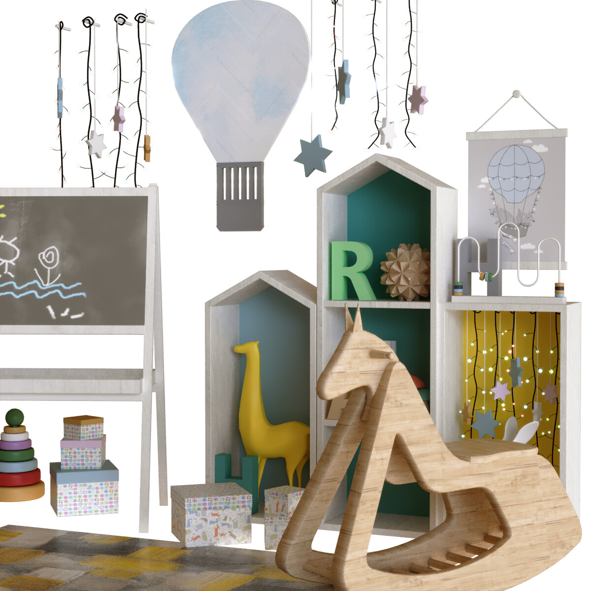 ArtStation - children decor set 002 | Resources