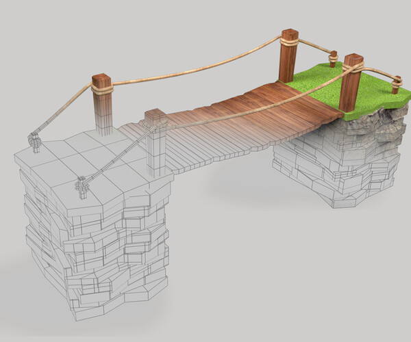ArtStation - Bridge 3d model & 3dprint | Game Assets