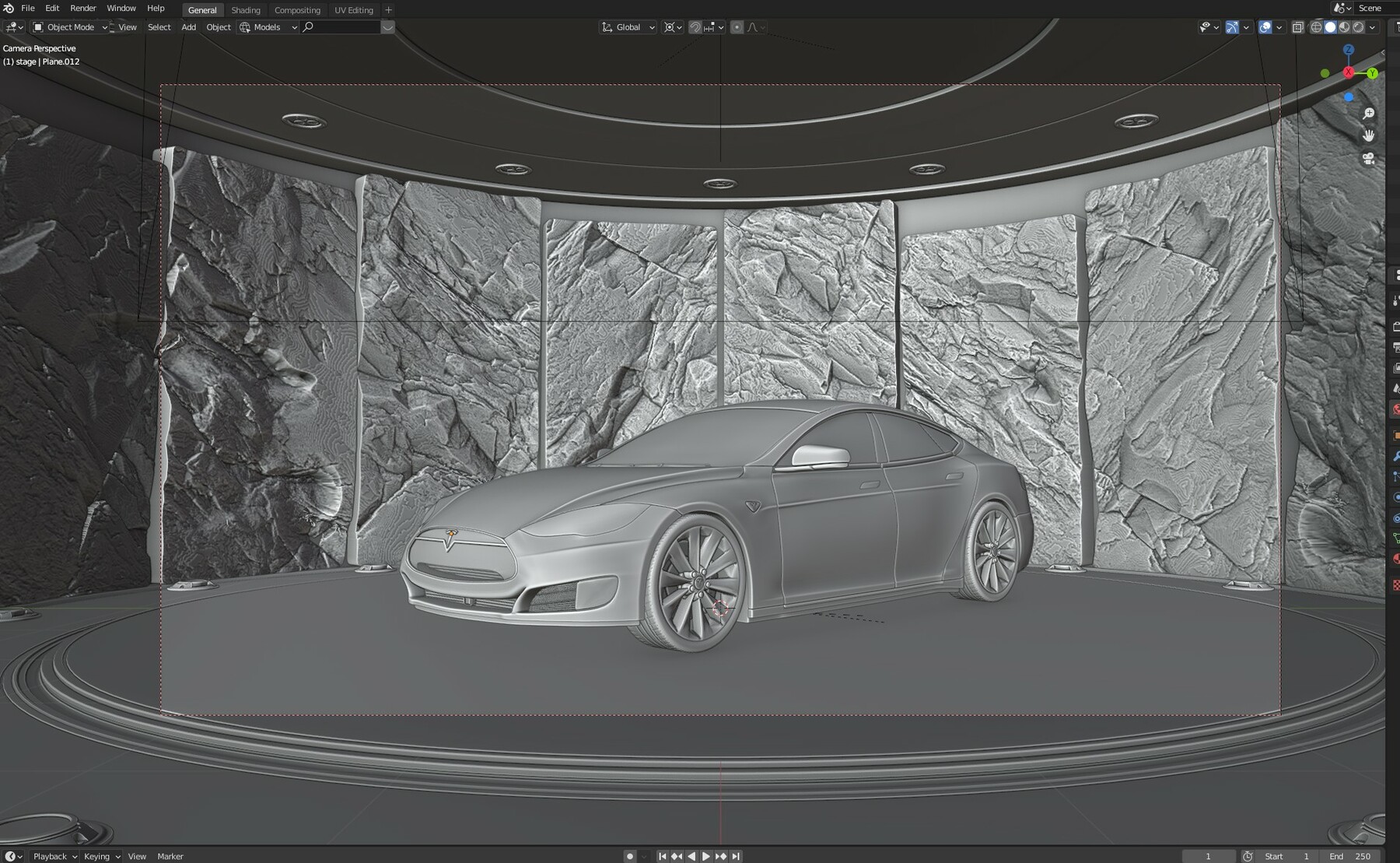 ArtStation - Tesla Model S - Rock Wall Location | Resources