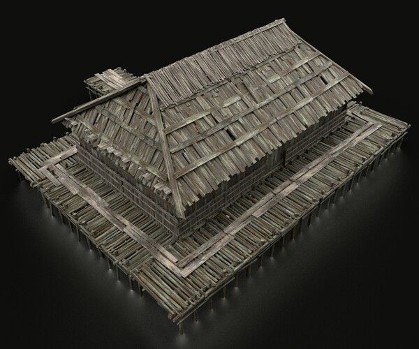 ArtStation - SWAMP HOUSE COLLECTION WETLAND HUTS PACK FANTASY | Game Assets