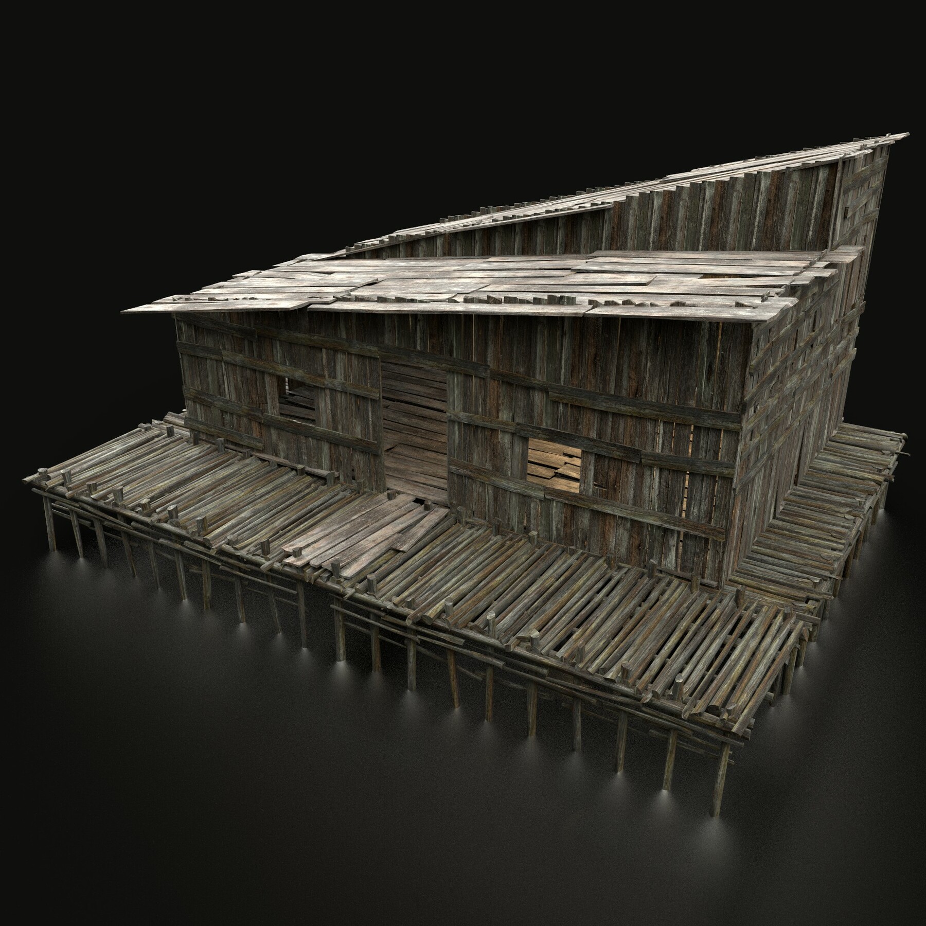 ArtStation - SWAMP HOUSE COLLECTION WETLAND HUTS PACK FANTASY | Game Assets
