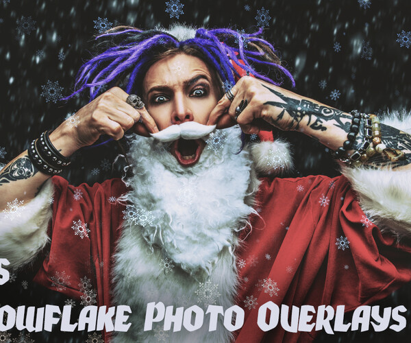 ArtStation - 105 Snowflake Photo Overlays | Resources