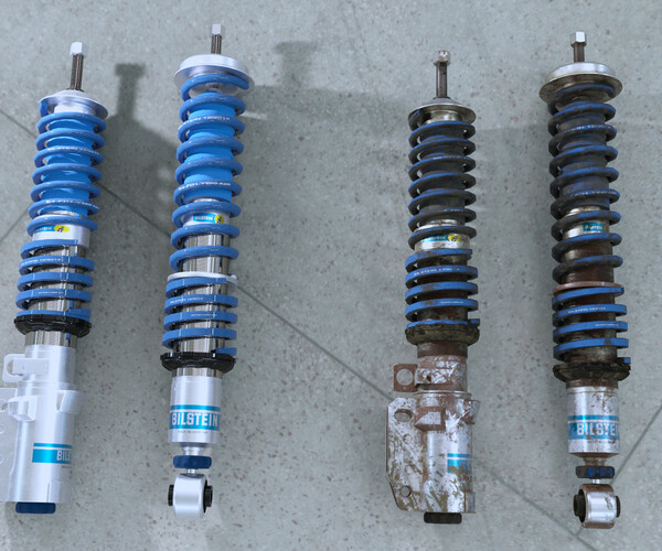 ArtStation - B16 Bilstein Shock Absorbers | Game Assets