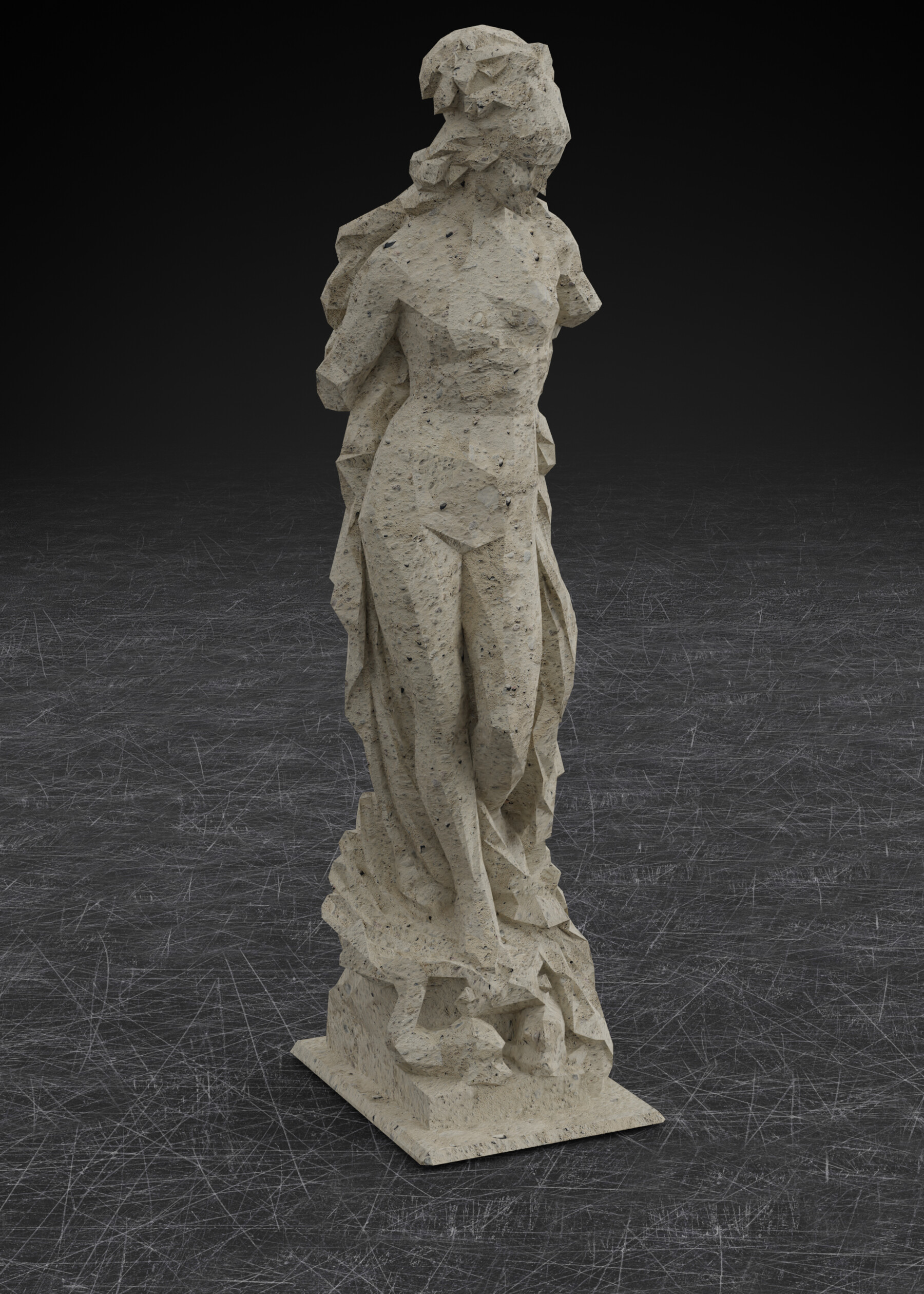 ArtStation - Low Poly Kpack for Kitops - Statues Vol.1 - Lions ...