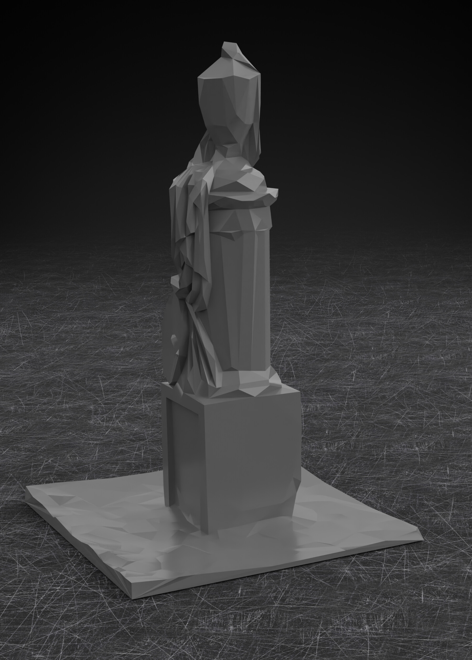ArtStation - Low Poly Kpack for Kitops - Statues Vol.2 - Angels ...