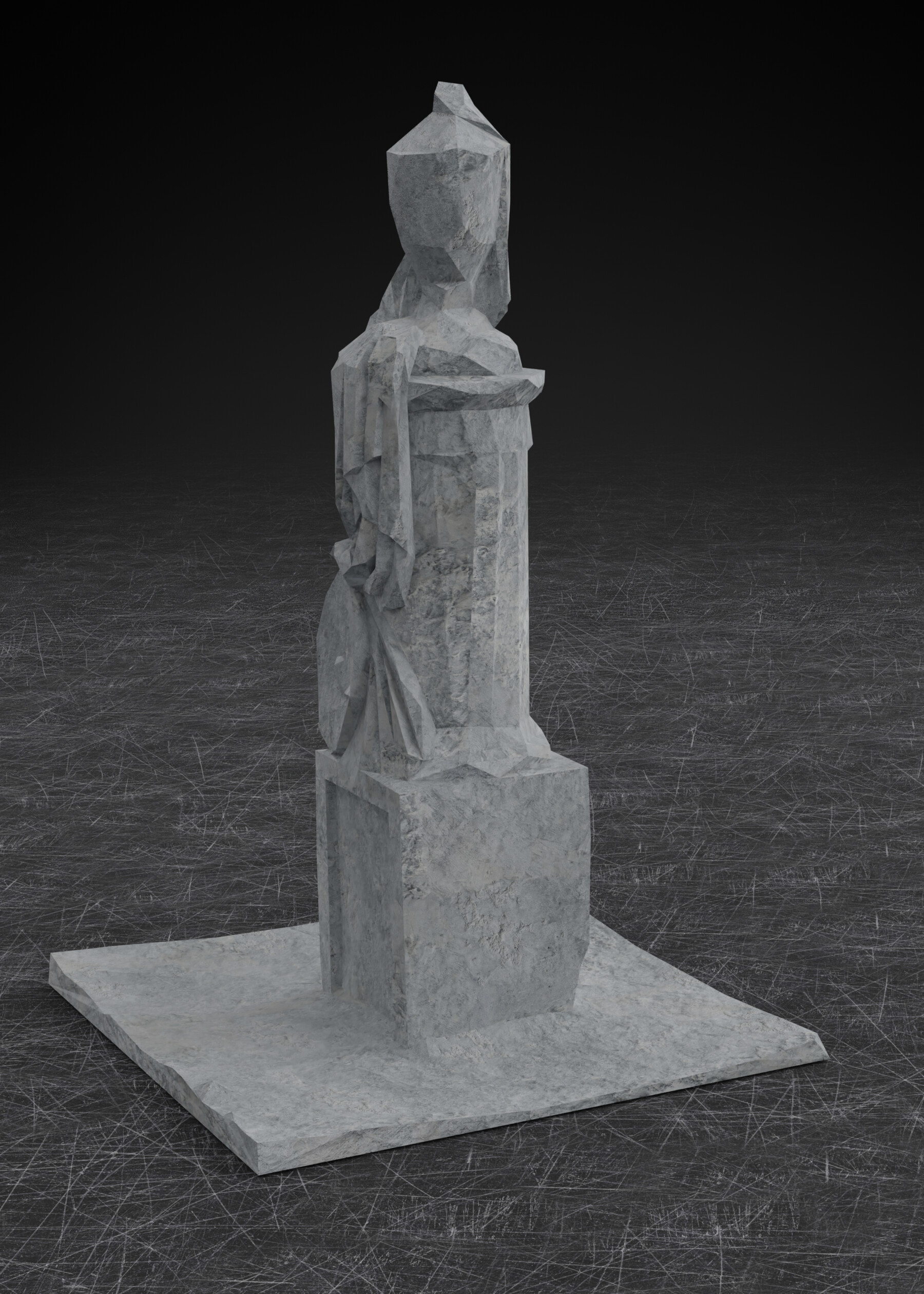 ArtStation - Low Poly Kpack for Kitops - Statues Vol.2 - Angels ...