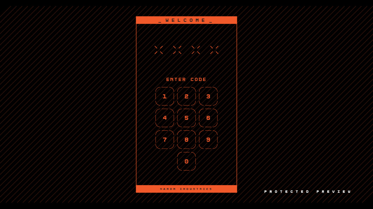 ArtStation - Door Passcode UI - Hanon Industries | Game Assets