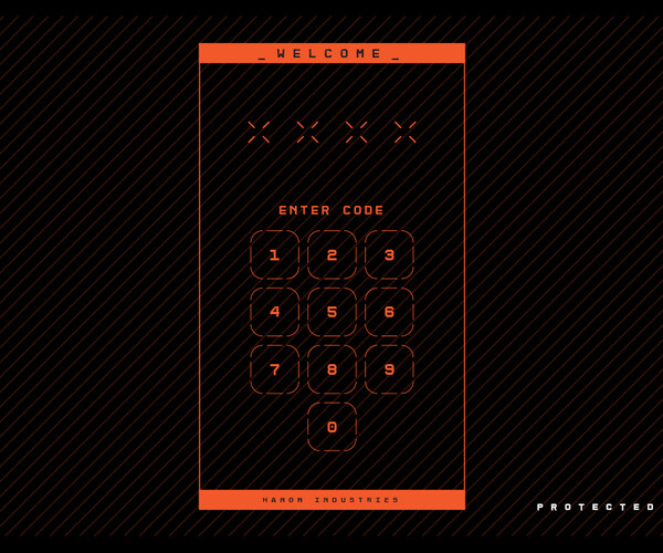 ArtStation - Door Passcode UI - Hanon Industries | Game Assets
