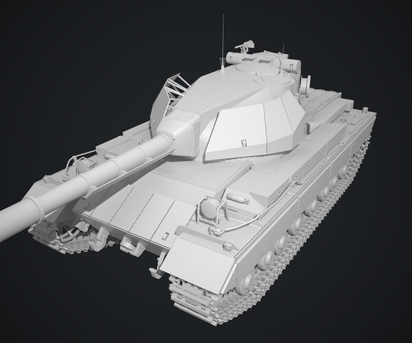 ArtStation - Super Conqueror British Heavy Tank Low-poly 3D model ...