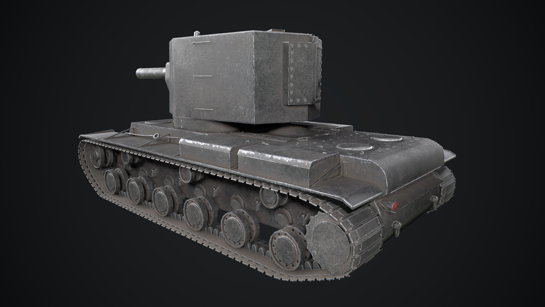 ArtStation - KV-2 low poly black Low-poly 3D model | Game Assets