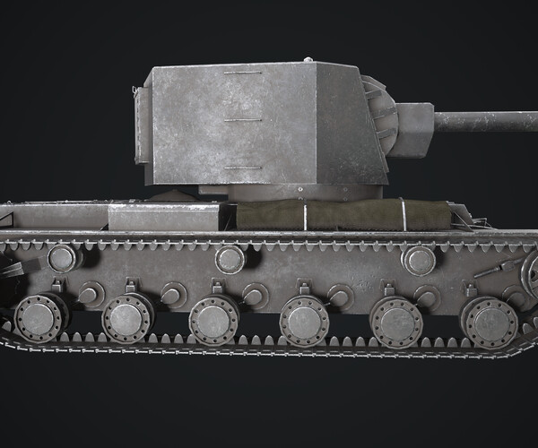 ArtStation - KV-2 low poly black Low-poly 3D model | Game Assets