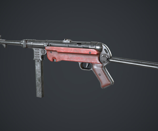 ArtStation - MP-40 Low-poly 3D model | Game Assets