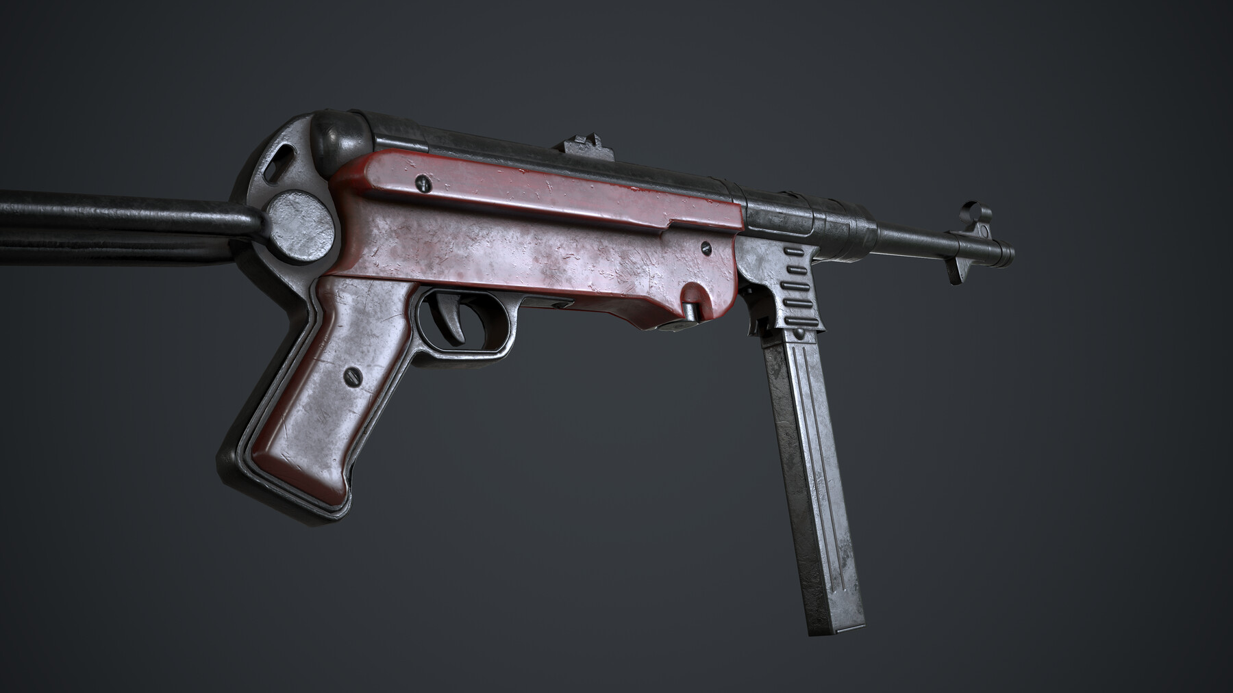ArtStation - MP-40 Low-poly 3D model | Game Assets
