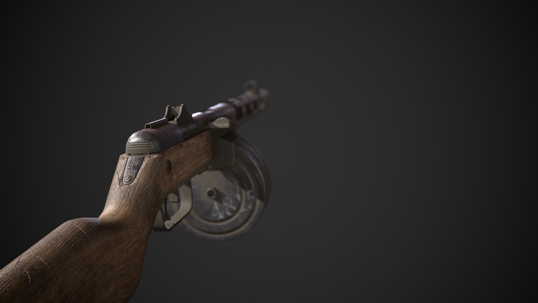 ArtStation - PPSH-41 Low-poly 3D model | Game Assets