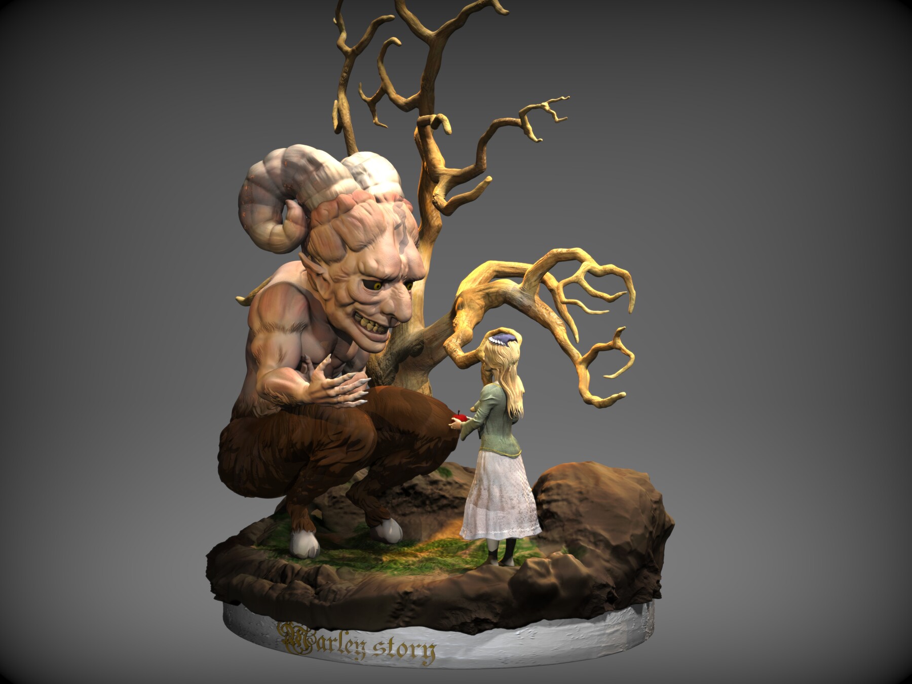 ArtStation - Demon of Earth 3d print | Game Assets